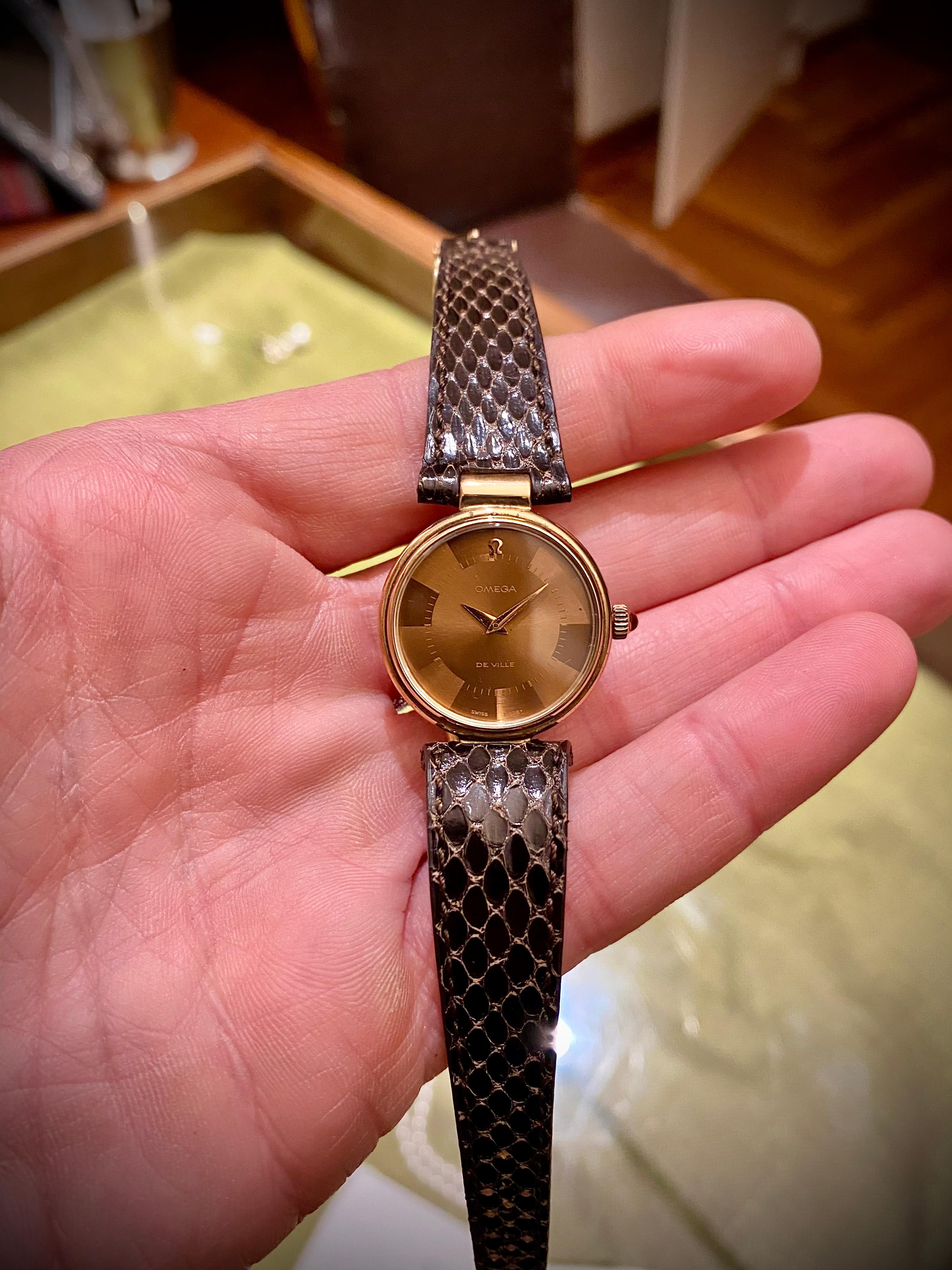 Omega Pink Gold De Ville, 1970s For Sale at 1stDibs | radolux watch ...