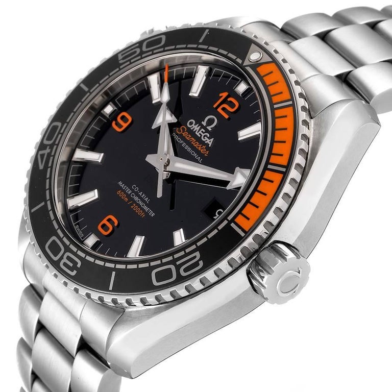 Omega Planet Ocean Black Orange Bezel Watch 215.30.44.21.01.002 Box ...