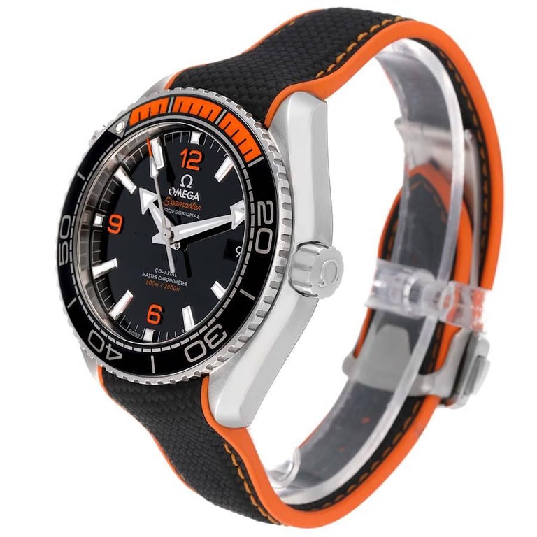 Omega Planet Ocean Black Orange Bezel Watch 215.32.44.21.01.001 Box ...