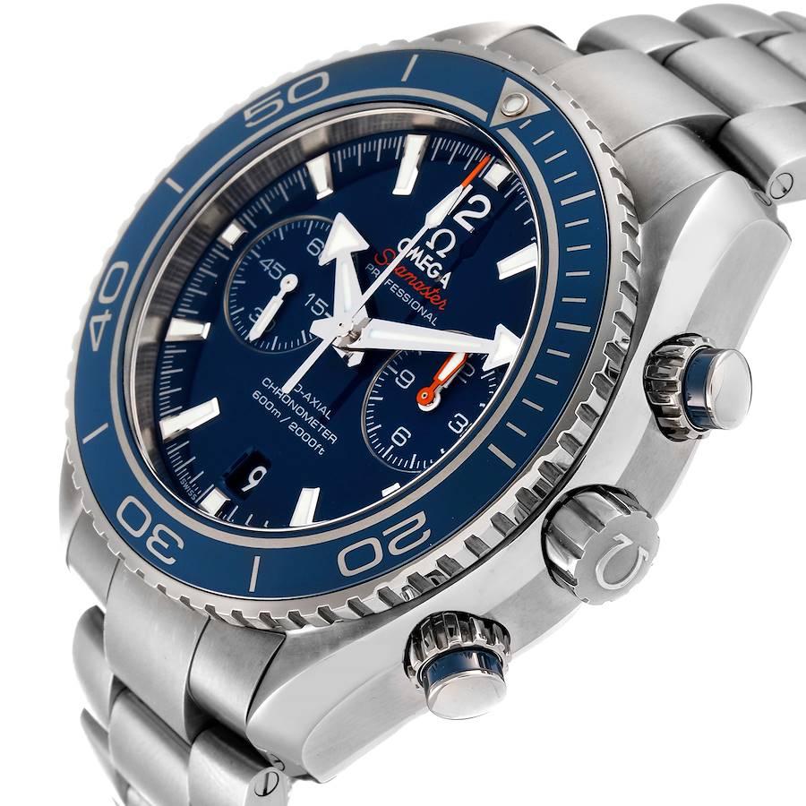 Omega Planet Ocean Chronograph Titanium Mens Watch 232.90.46.51.03.001 Box Card For Sale at 1stDibs