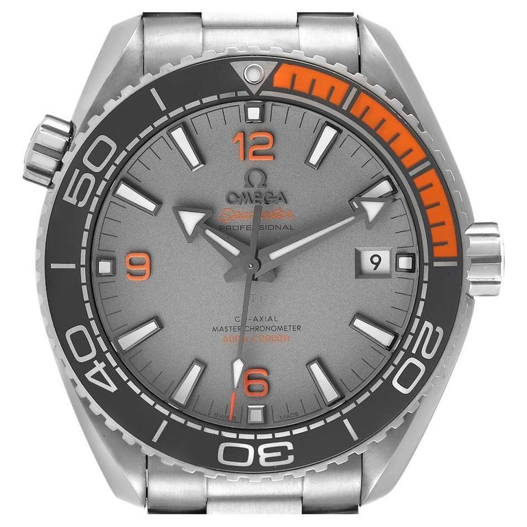 Omega Planet Ocean Co-Axial Titanium Mens Watch 215.90.44.21.99.001 Box ...