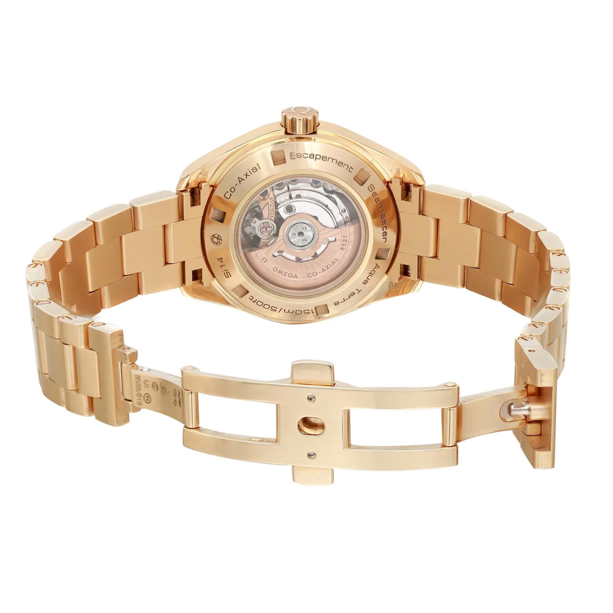Omega Seamaster 18k Yellow Gold Diamonds MOP Dial Watch 231.55.34.20.55 ...