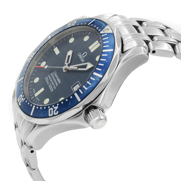 Omega Seamaster 2531.80 Steel Blue Wave Dial Automatic Men's Watch at ...