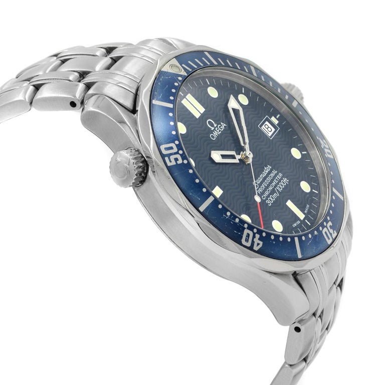 Omega Seamaster 2531.80 Steel Blue Wave Dial Automatic Men's Watch at ...