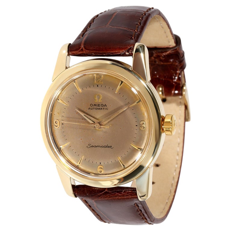 Omega Seamaster 2846-2848-2909C Men's Watch in Gold For Sale at 1stDibs