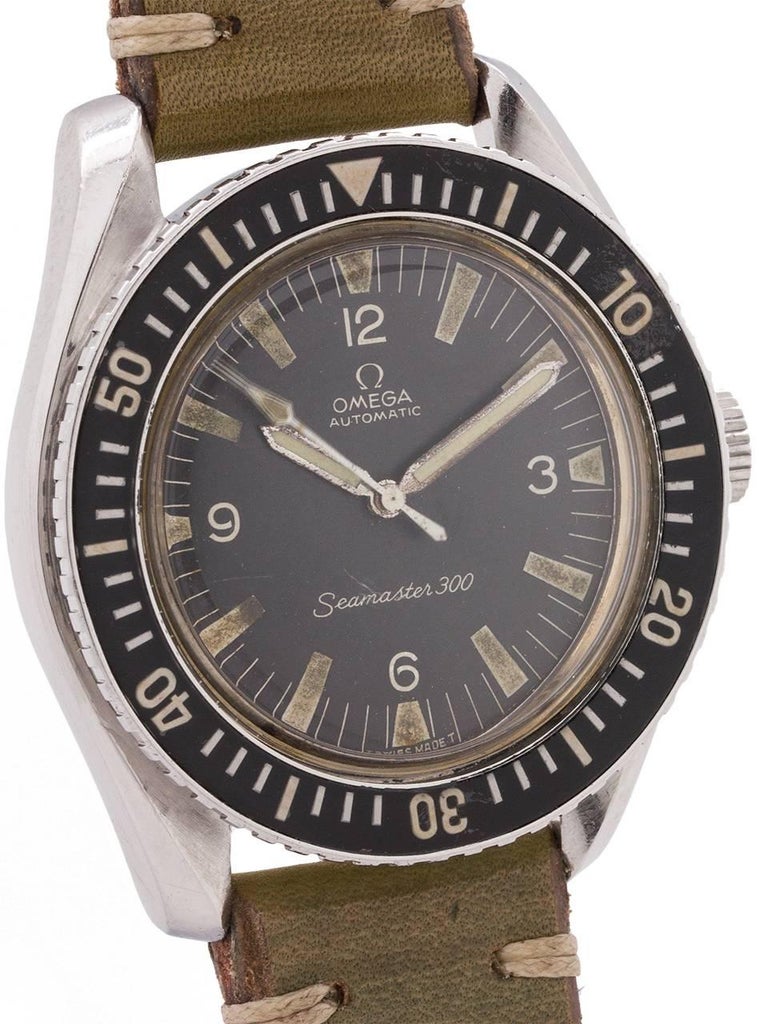 Omega stainless steel Seamaster 300 self winding wristwatch ref 165 024 ...