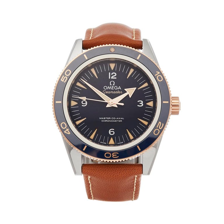 Omega Seamaster 300 Stainless Steel and 18K Rose Gold 23362412103001 ...