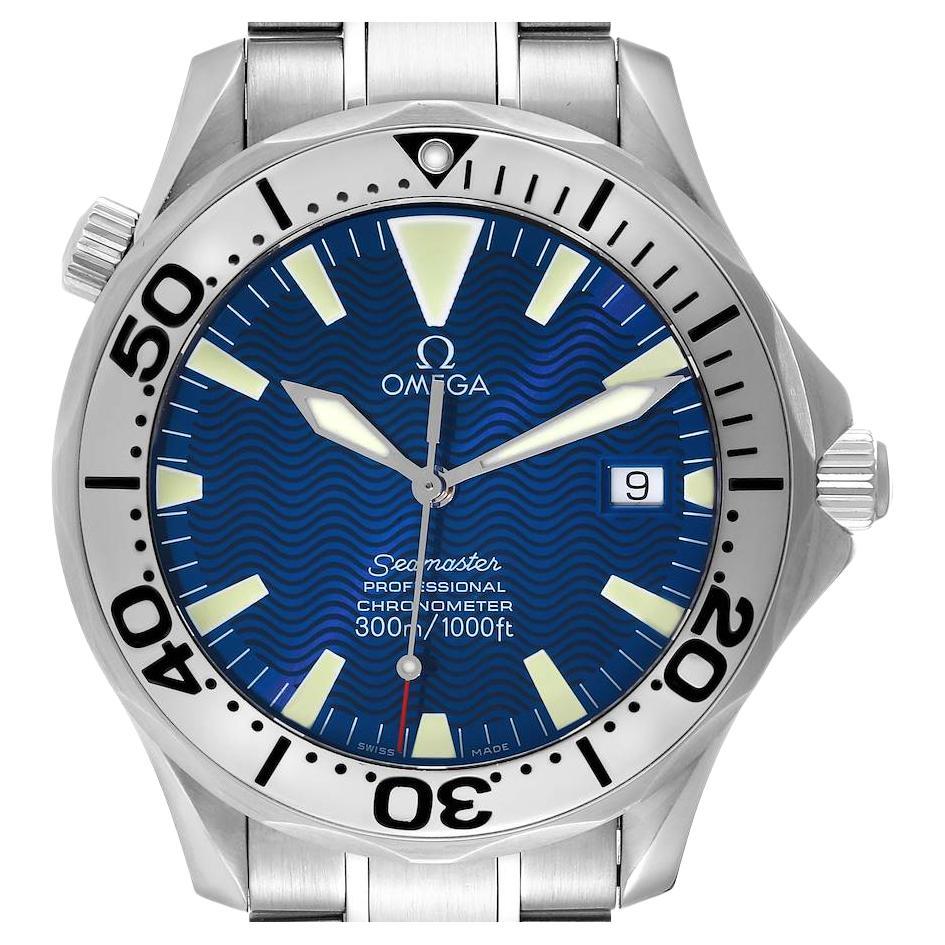 Omega Seamaster 300M Blue Dial Steel Mens Watch 2255.80.00 at 1stDibs