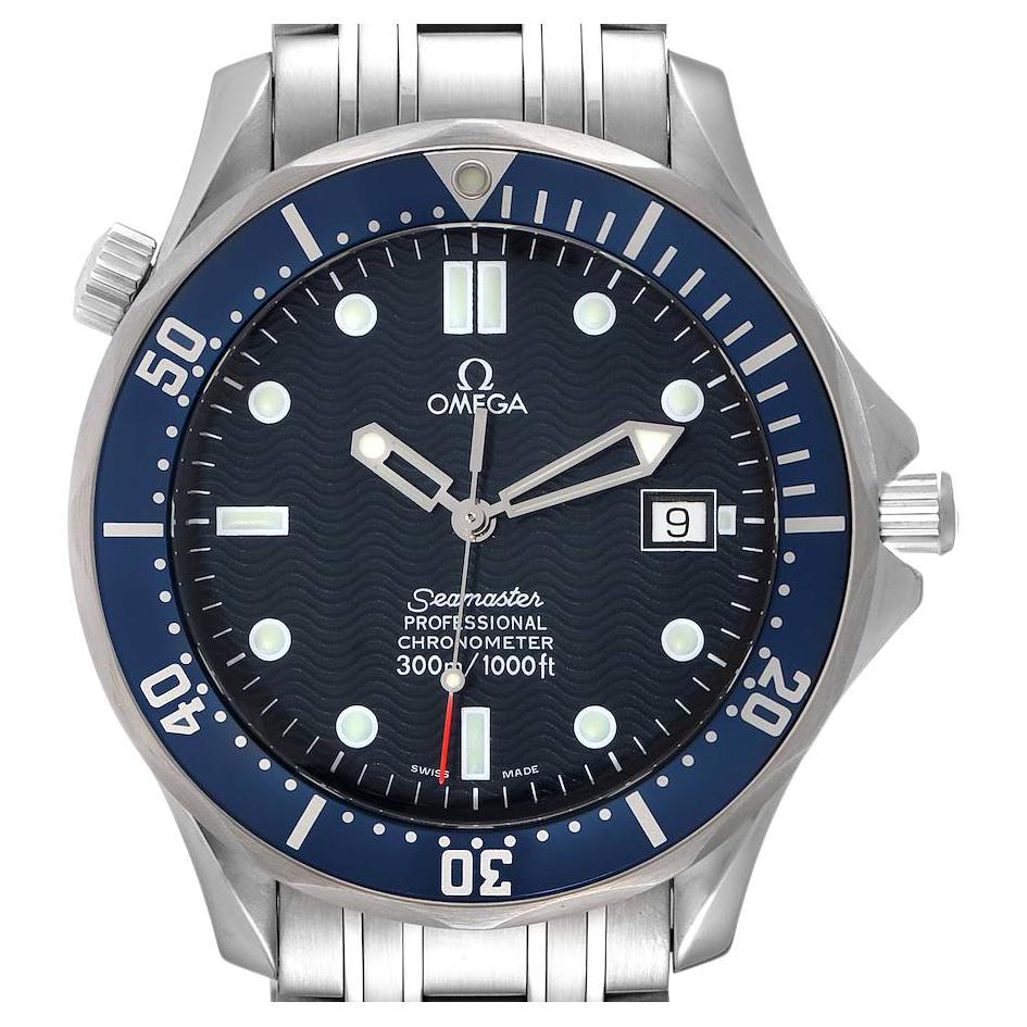 Omega Seamaster 41 Blue Wave Dial Stainless Steel Watch 2531.80.00 For ...
