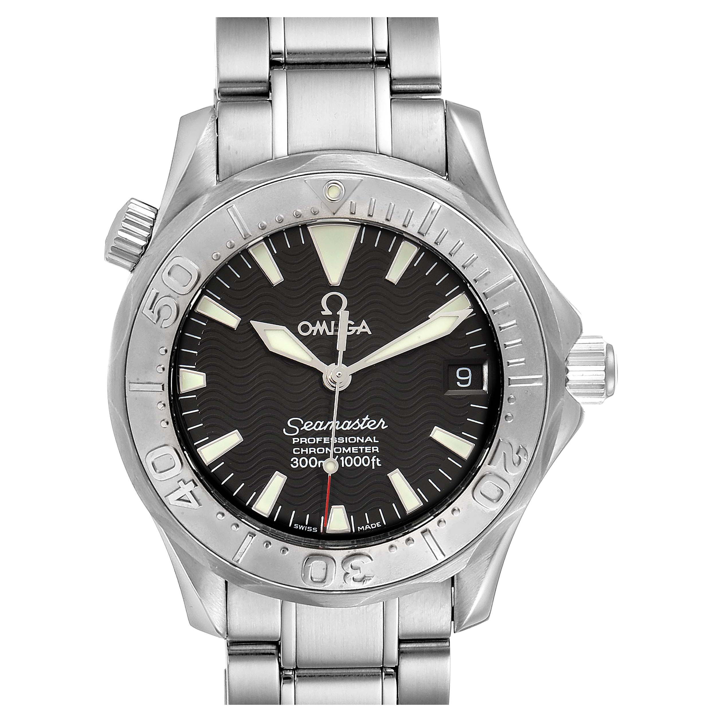 Omega Seamaster Black Wave Dial Automatic Men’s Watch 2254.50.00 For ...