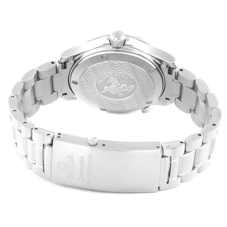 Omega Seamaster Midsize Black Wave Dial Steel Watch 2252.50.00 For Sale ...