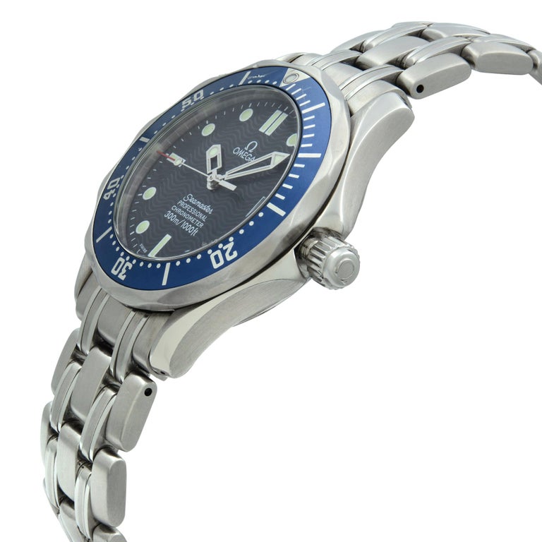 Omega Seamaster Steel Blue Wave Dial Automatic Midsize Watch 2551.80.00 ...