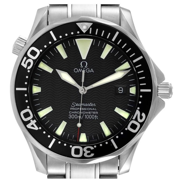 Omega Seamaster 41 300m Black Dial Steel Mens Watch 2254.50.00 at 1stDibs