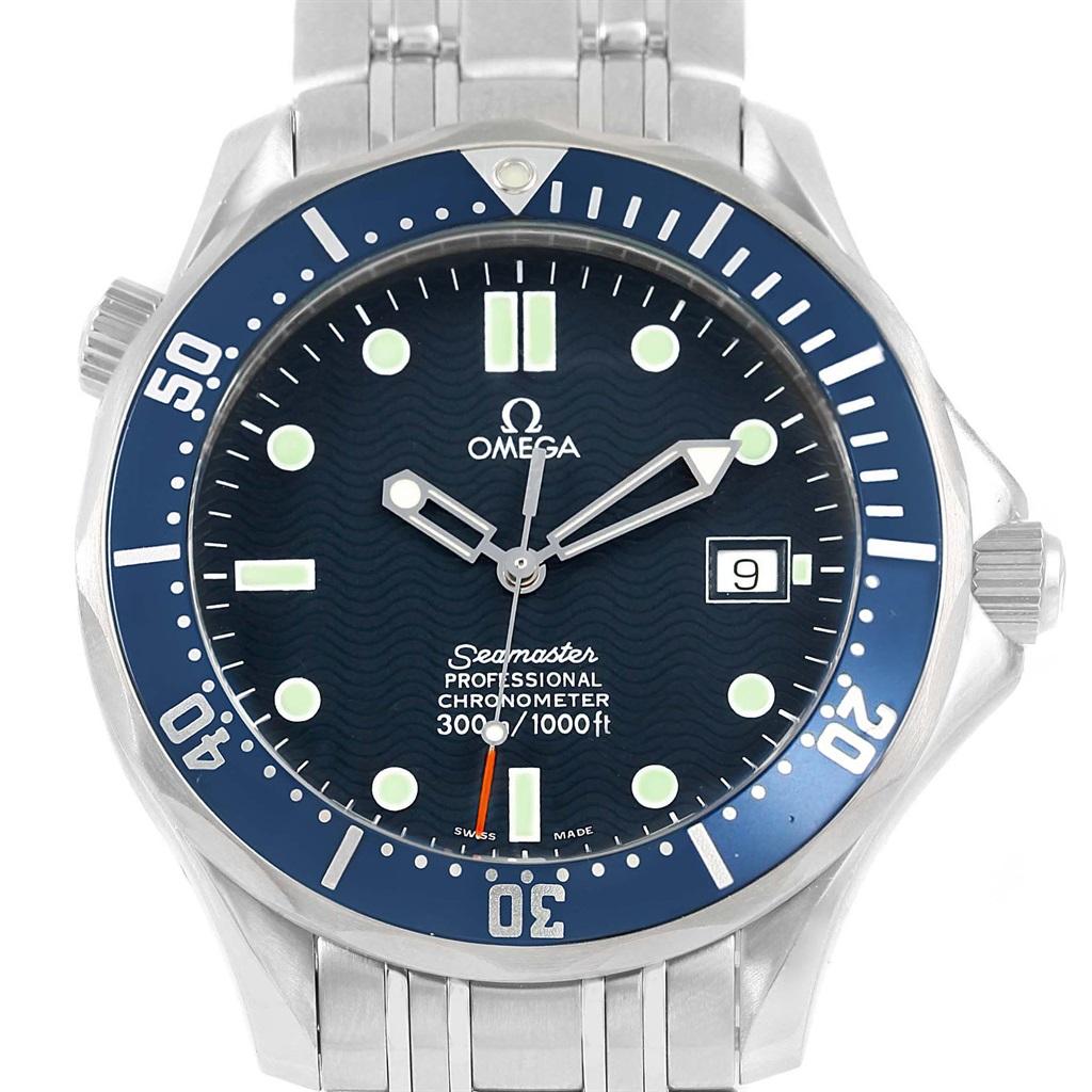Omega Seamaster 41 Blue Wave Dial Stainless Steel Watch 2531.80.00 For ...