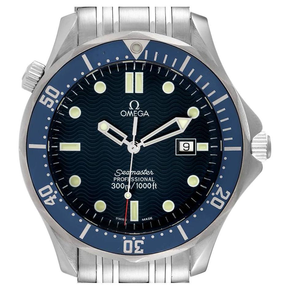 Omega Seamaster 120M Steel Yellow Gold Blue Dial Quarz Watch 2311.81.00 ...