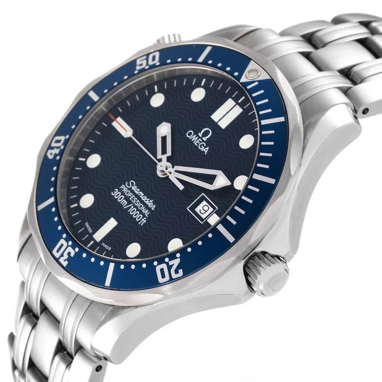 Omega Seamaster James Bond Blue Dial Steel Watch 2541.80.00 at 1stDibs