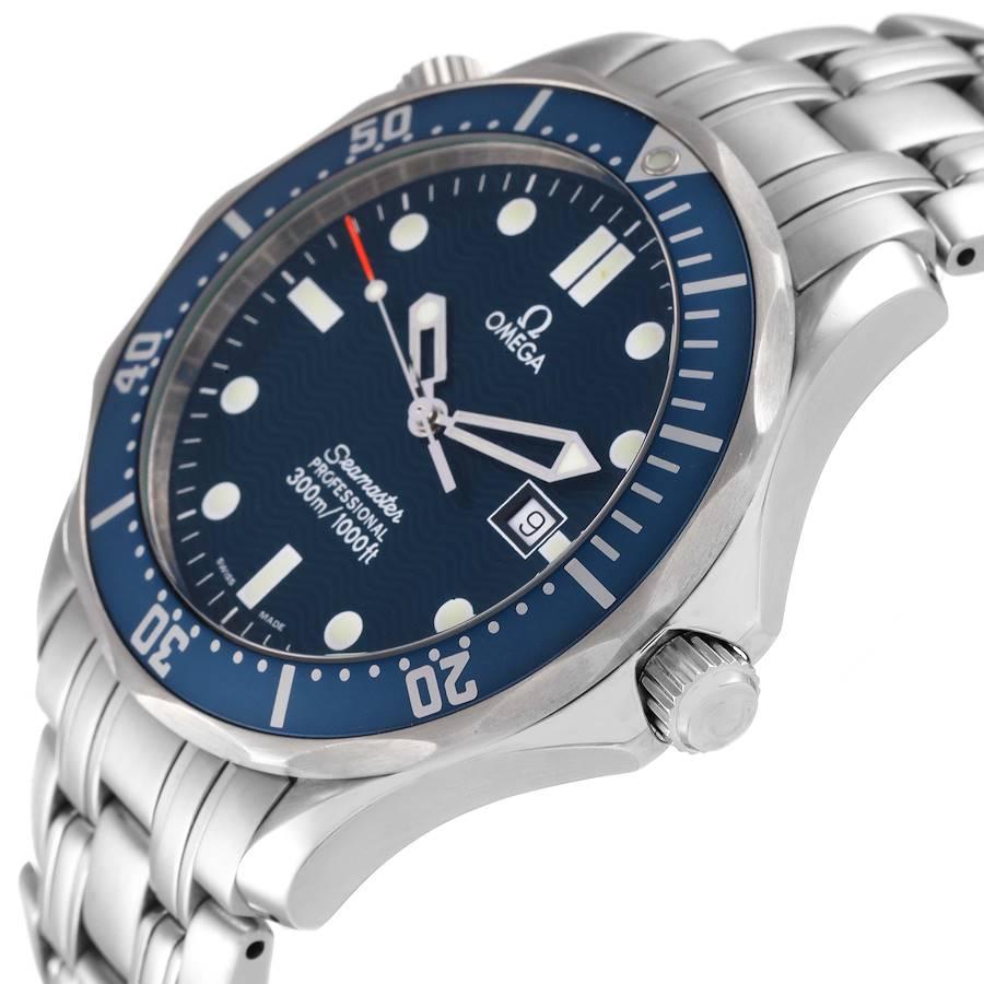 Omega Seamaster 41mm James Bond Blue Dial Steel Watch 2541.80.00 at 1stDibs