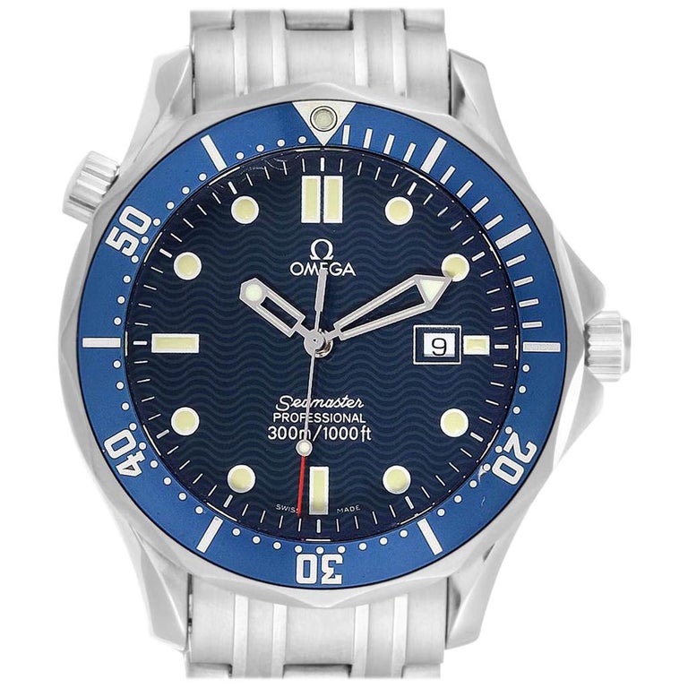 Omega Seamaster James Bond Blue Dial Steel Watch 2541.80.00 For Sale at ...