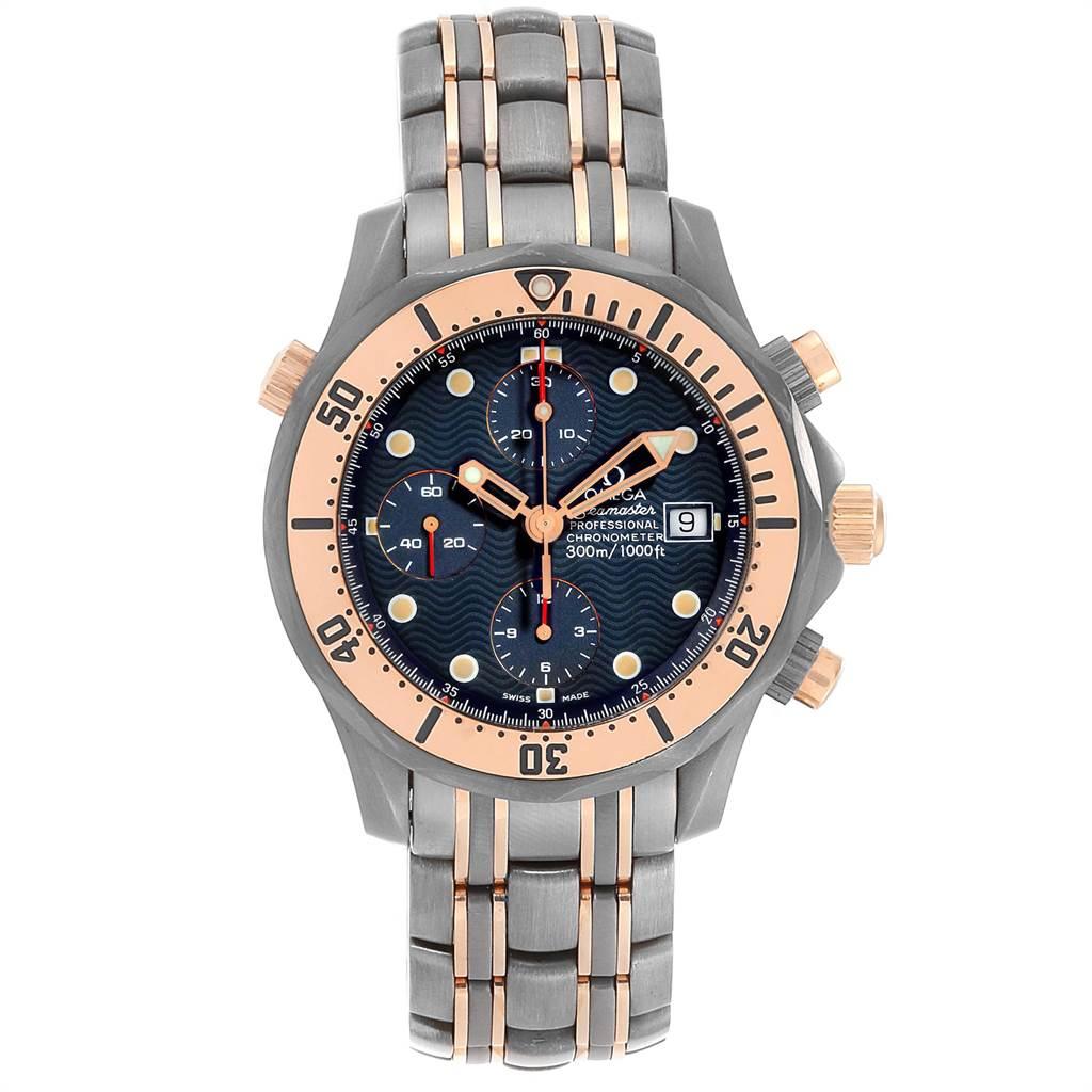 Omega Seamaster Titanium Rose Gold Men's Watch 2296.80.00 Box Card For ...