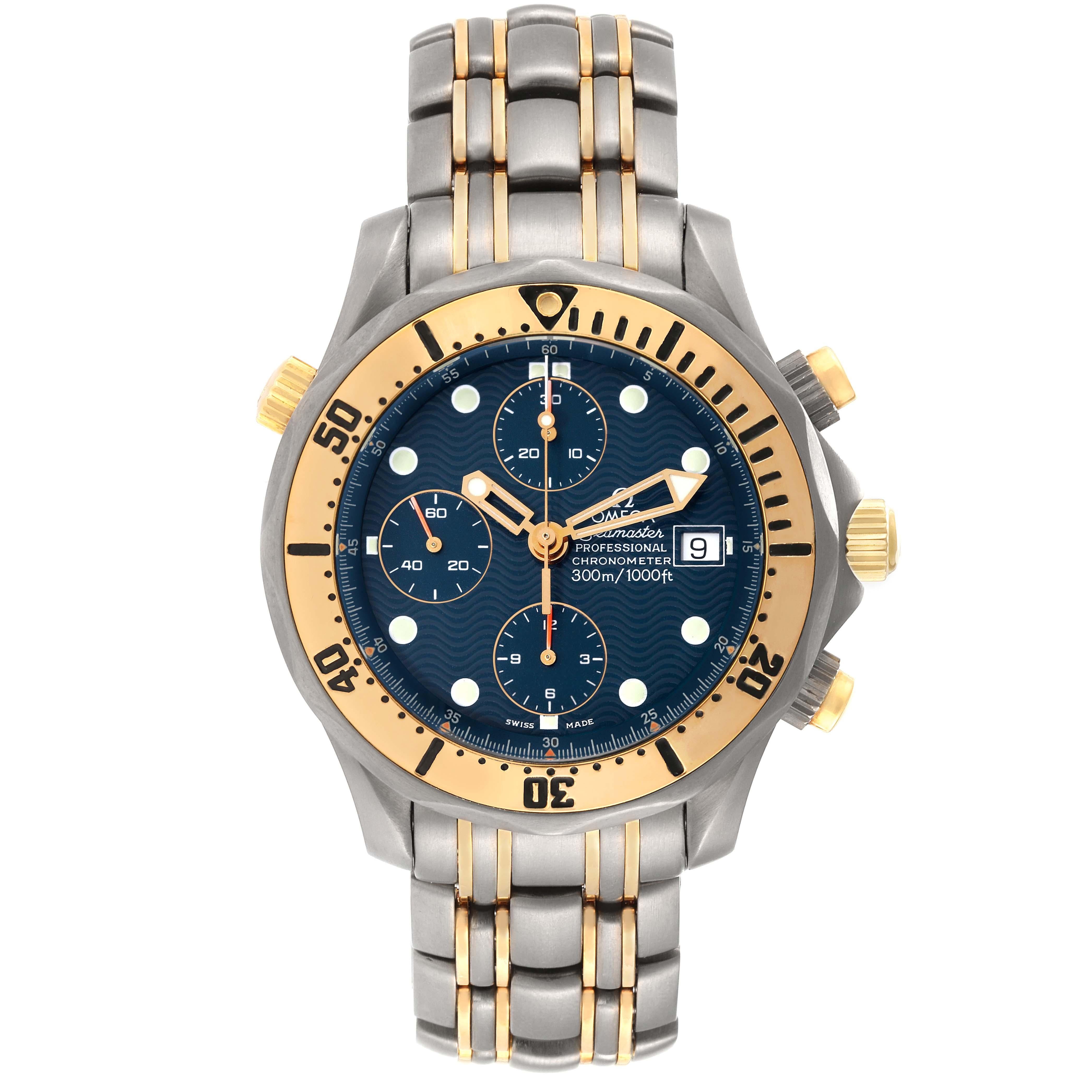 Omega Seamaster 41mm Titanium Yellow Gold Mens Watch 2297.80.00 For ...