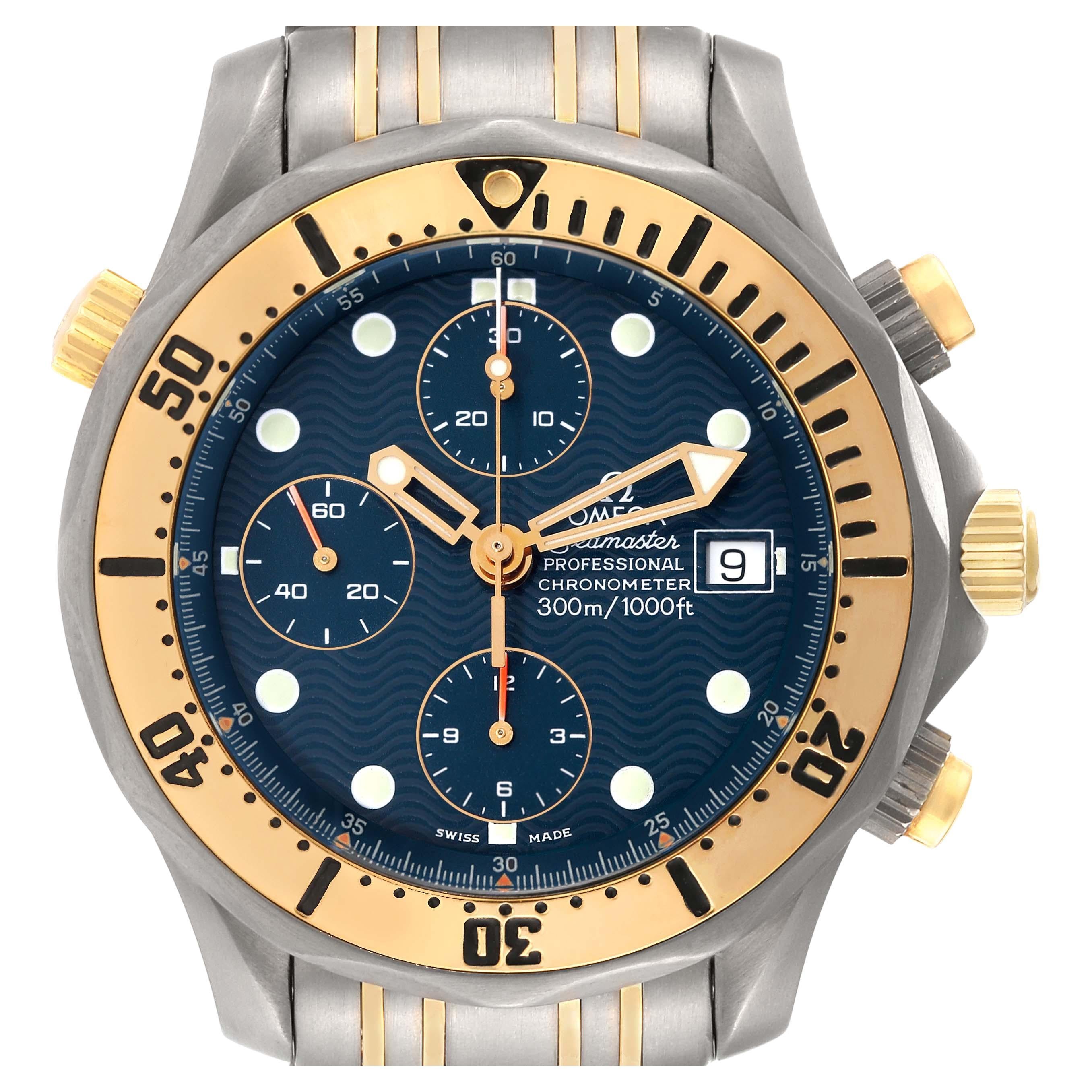 Omega Seamaster 41mm Titanium Yellow Gold Mens Watch 2297.80.00 For ...