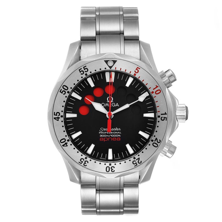 Omega Seamaster Apnea Jacques Mayol Black Dial Men's Watch 2595.50.00 ...