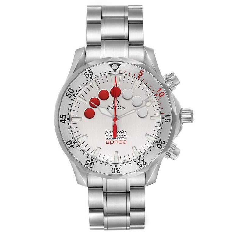 Omega Seamaster Apnea Jacques Mayol Silver Dial Mens Watch 2595.30.00 ...
