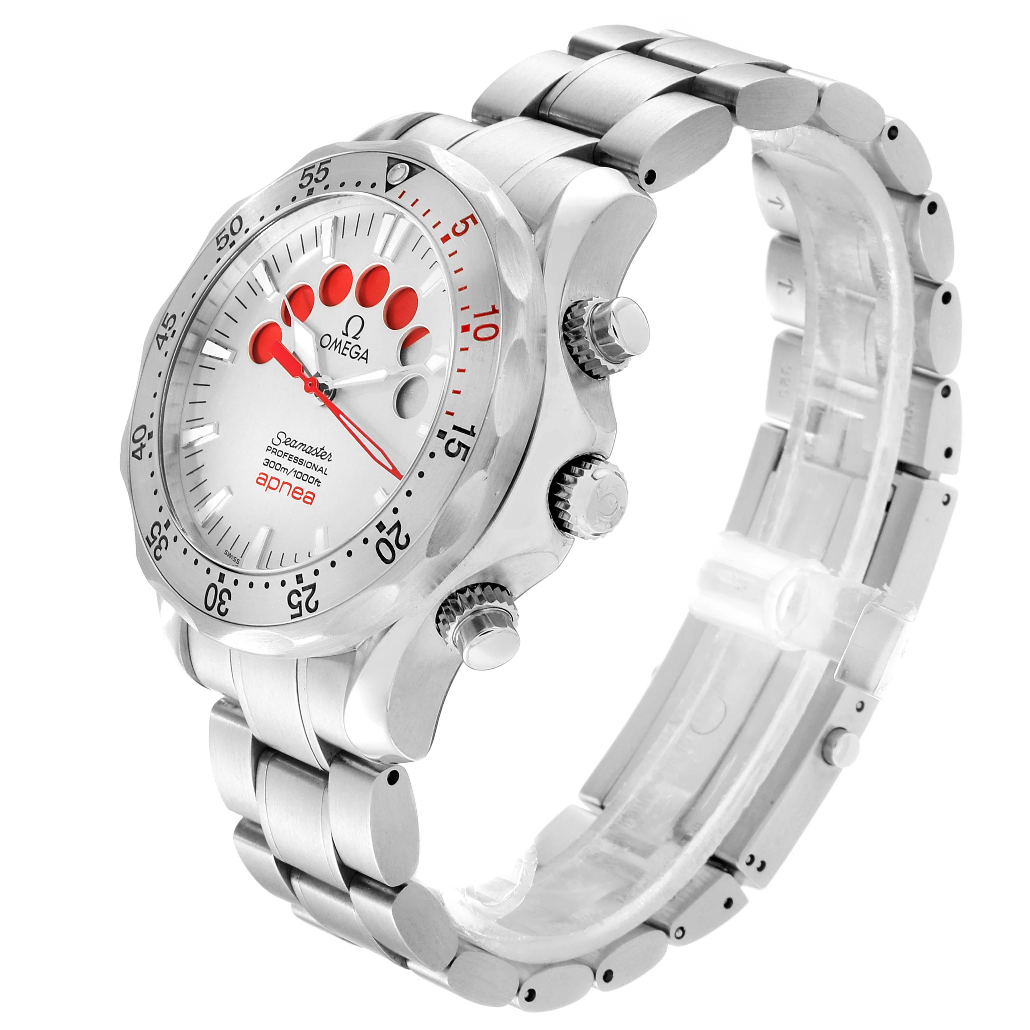 Omega Seamaster Apnea Jacques Mayol Silver Dial Men's Watch 2595.30.00 ...