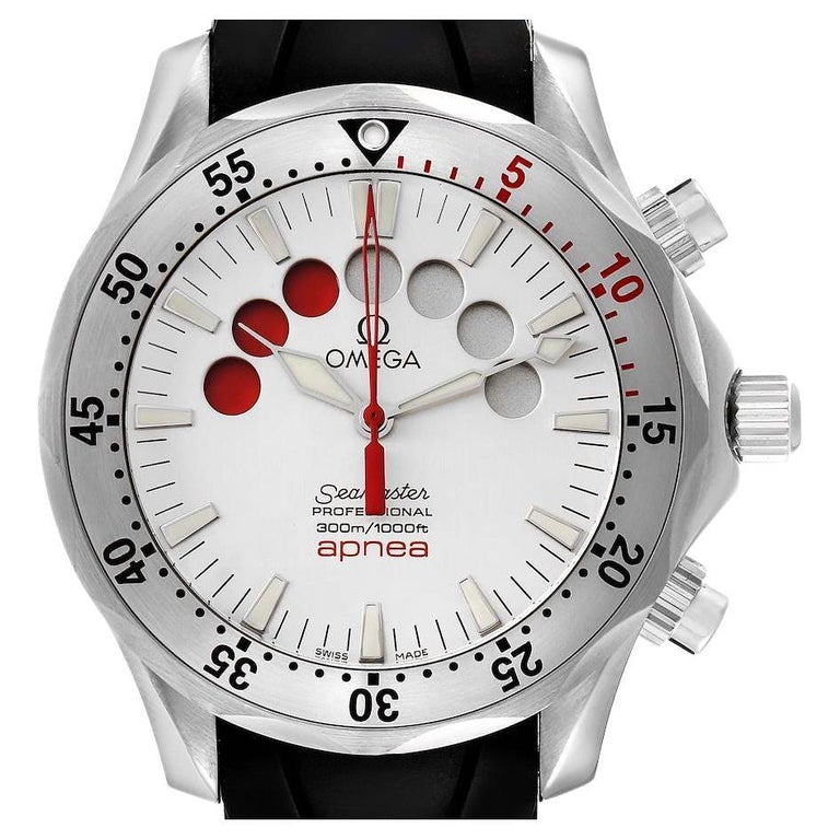 Omega Seamaster Apnea Jacques Mayol Silver Dial Mens Watch 2895.30.91 ...