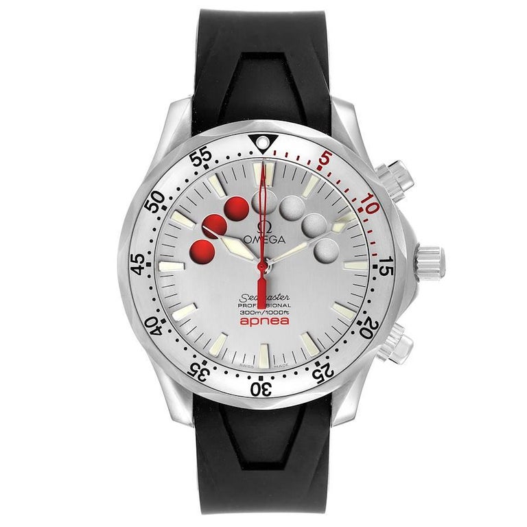 Omega Seamaster Apnea Jacques Mayol Silver Dial Mens Watch 2895.30.91 ...