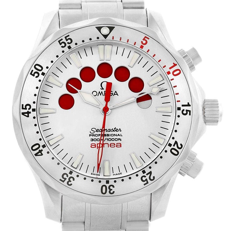 Omega Seamaster Apnea Jacques Mayol Silver Dial Watch 2595.30.00 For ...