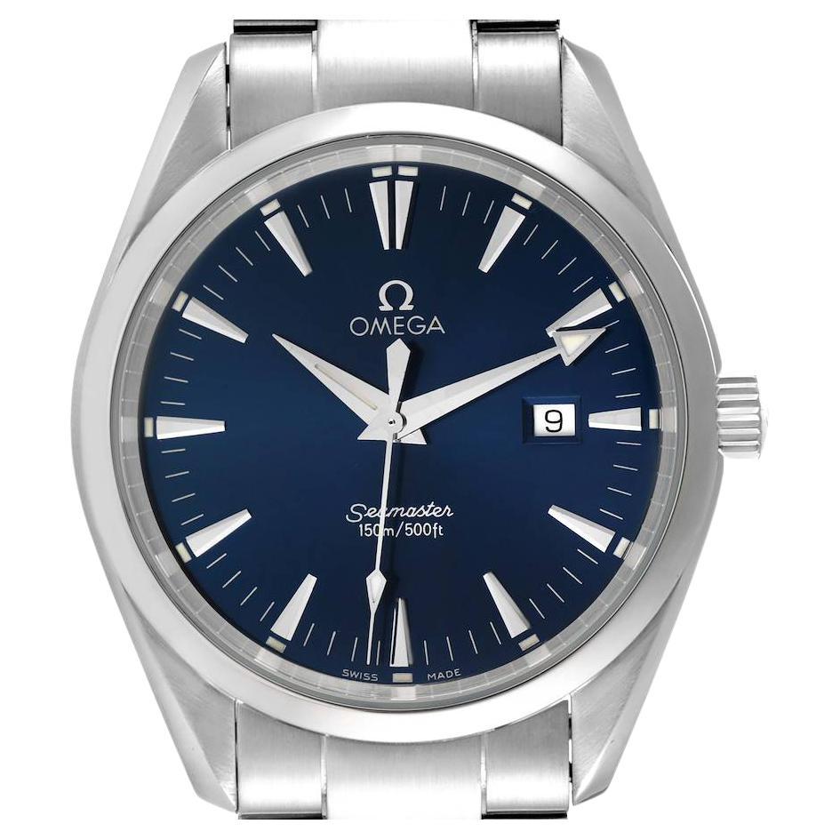 Omega Seamaster Midsize Co-Axial Blue Dial Watch 2222.80.00 Card For ...