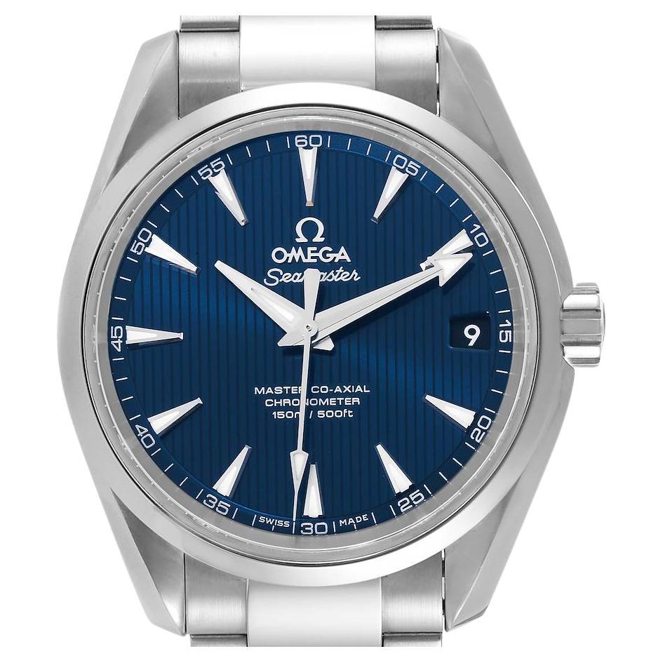 Omega Seamaster Aqua Terra Blue Dial Watch 220.10.41.21.03.001 Box Card ...
