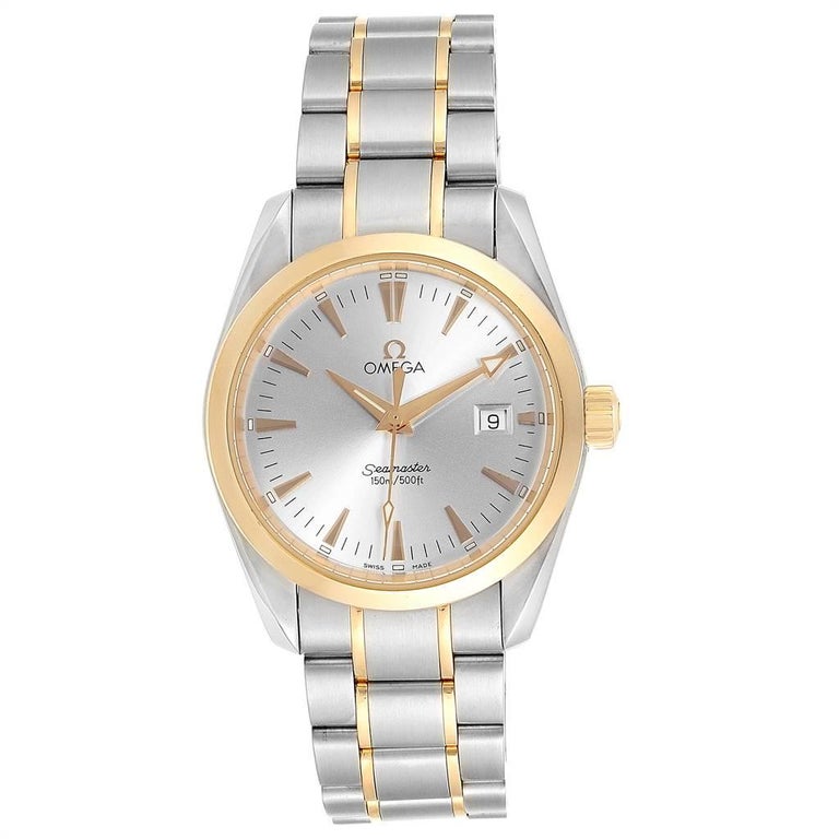 Omega Seamaster Aqua Terra Midsize Steel Yellow Gold Watch 2318.30.00 ...