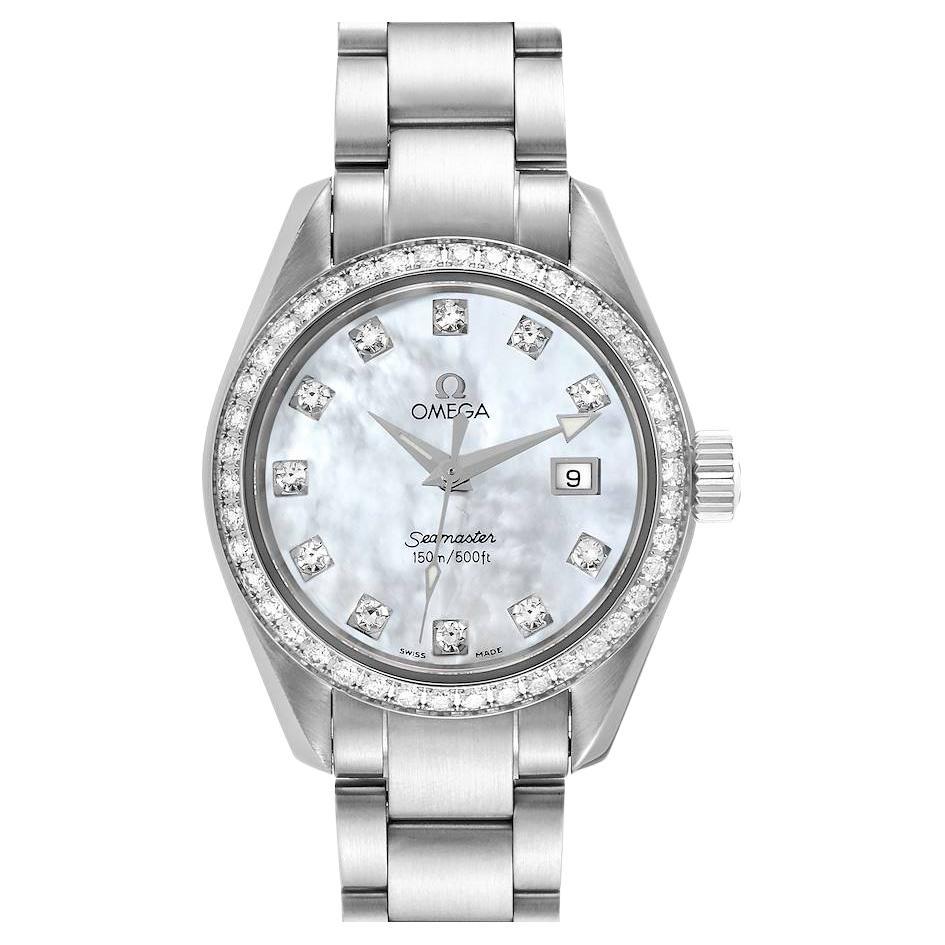 Omega Constellation Iris Steel Multi Stone Ladies Watch 1460.79.00 For ...