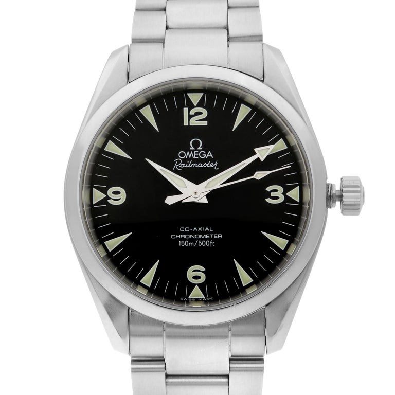 Omega Seamaster Aqua Terra Railmaster Steel Black Dial Men's Watch 2503 ...
