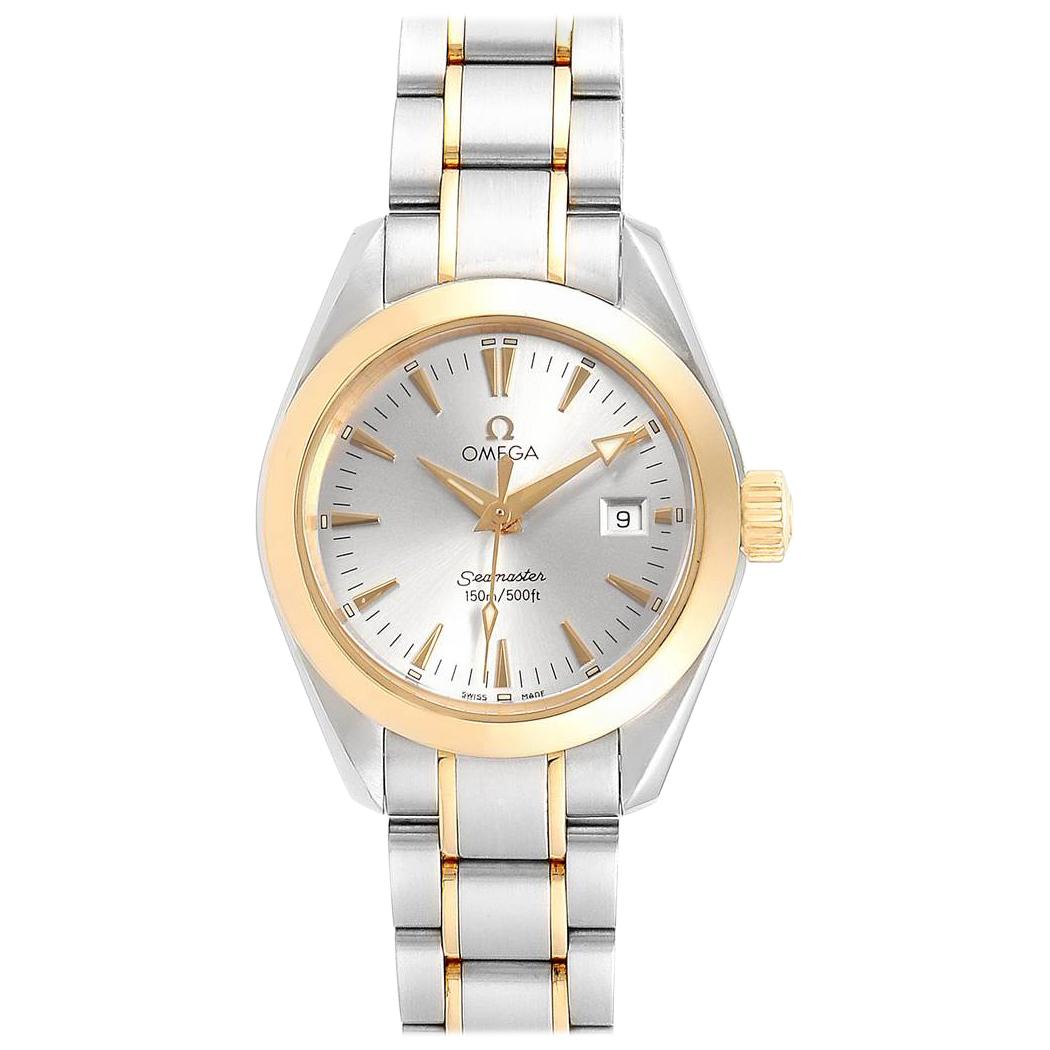 Omega Seamaster Aqua Terra Steel Yellow Gold Ladies Watch 2377.30.00 ...