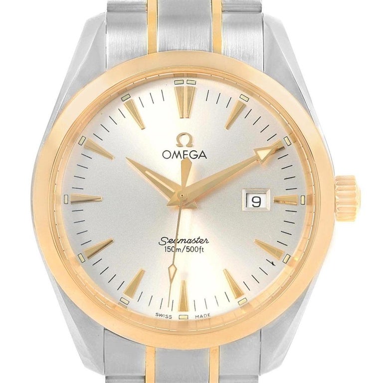 Omega Seamaster Aqua Terra Steel Yellow Gold Watch 2317.30.00 Box Card ...