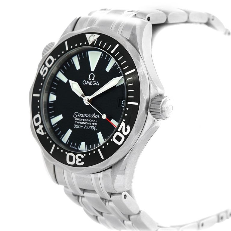 Omega Seamaster Black Wave Dial Midsize 300m Watch 2252.50.00 Box Card ...