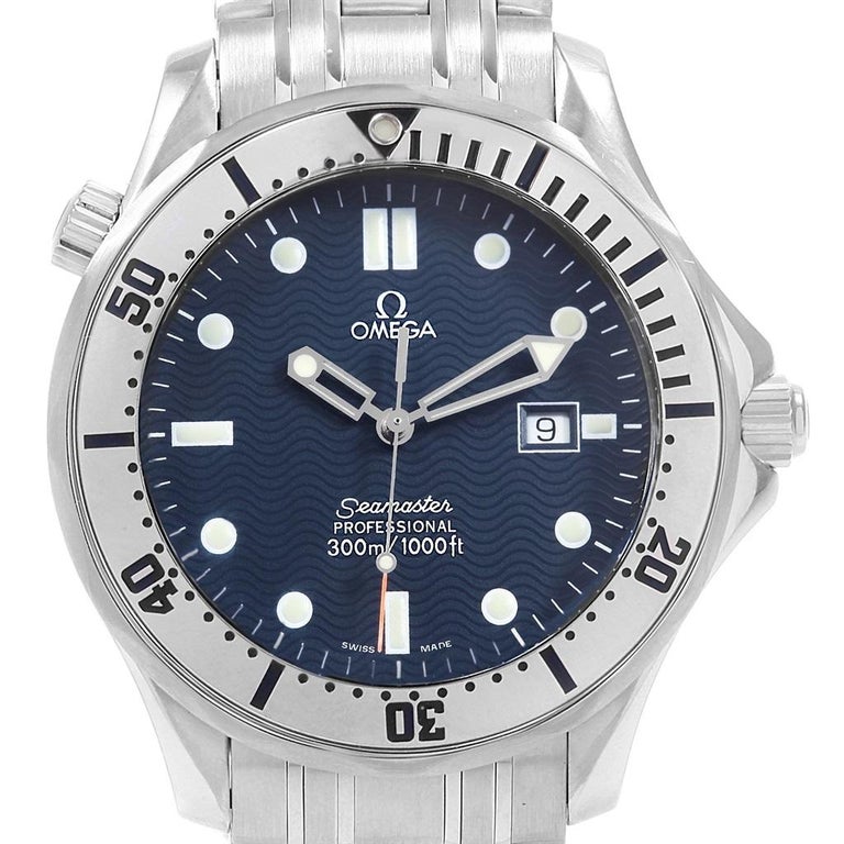 Omega Seamaster Blue Wave Dial Men's Watch 2542.80.00 For Sale at ...