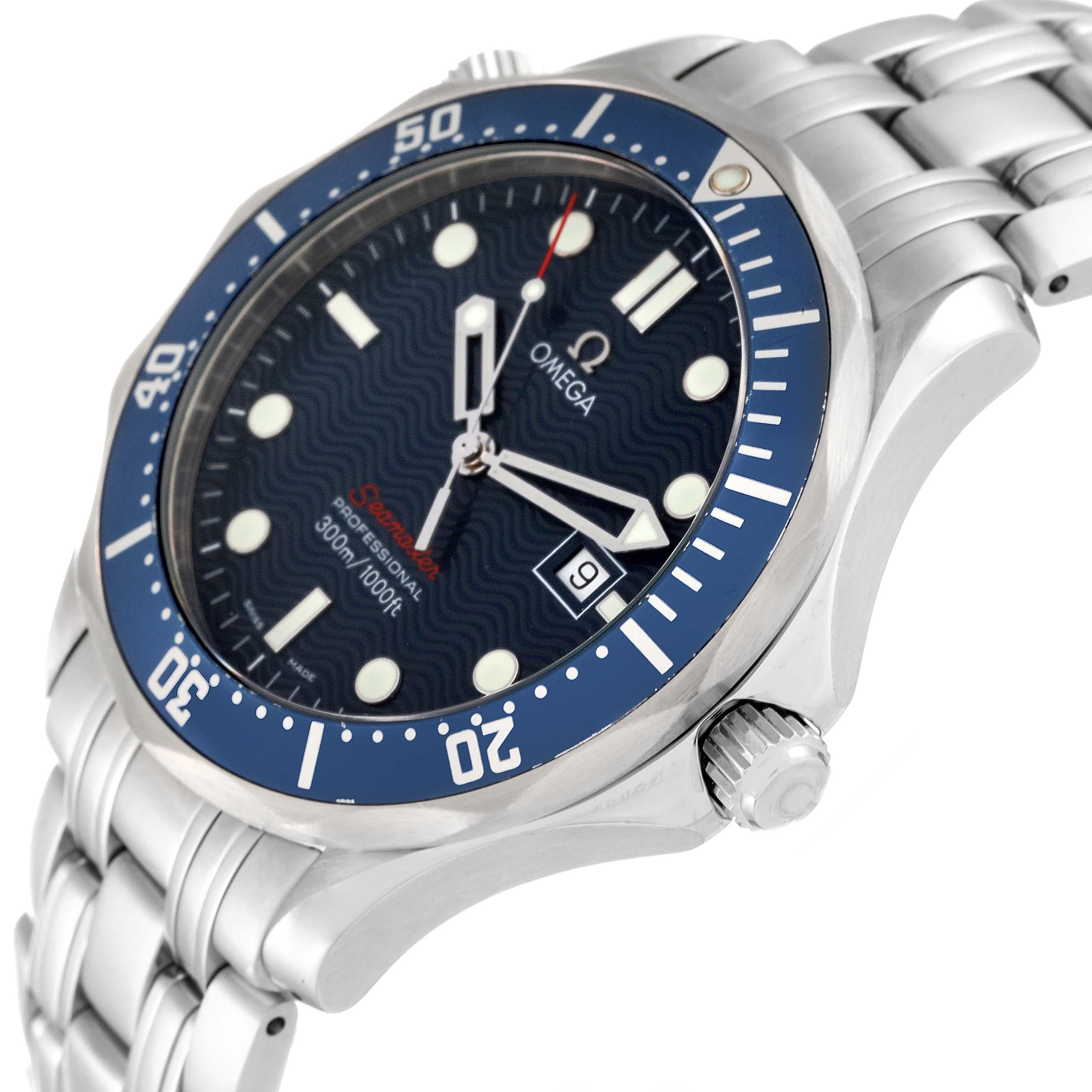 Omega Seamaster Bond 300M Blue Dial Steel Mens Watch 2221.80.00 For ...