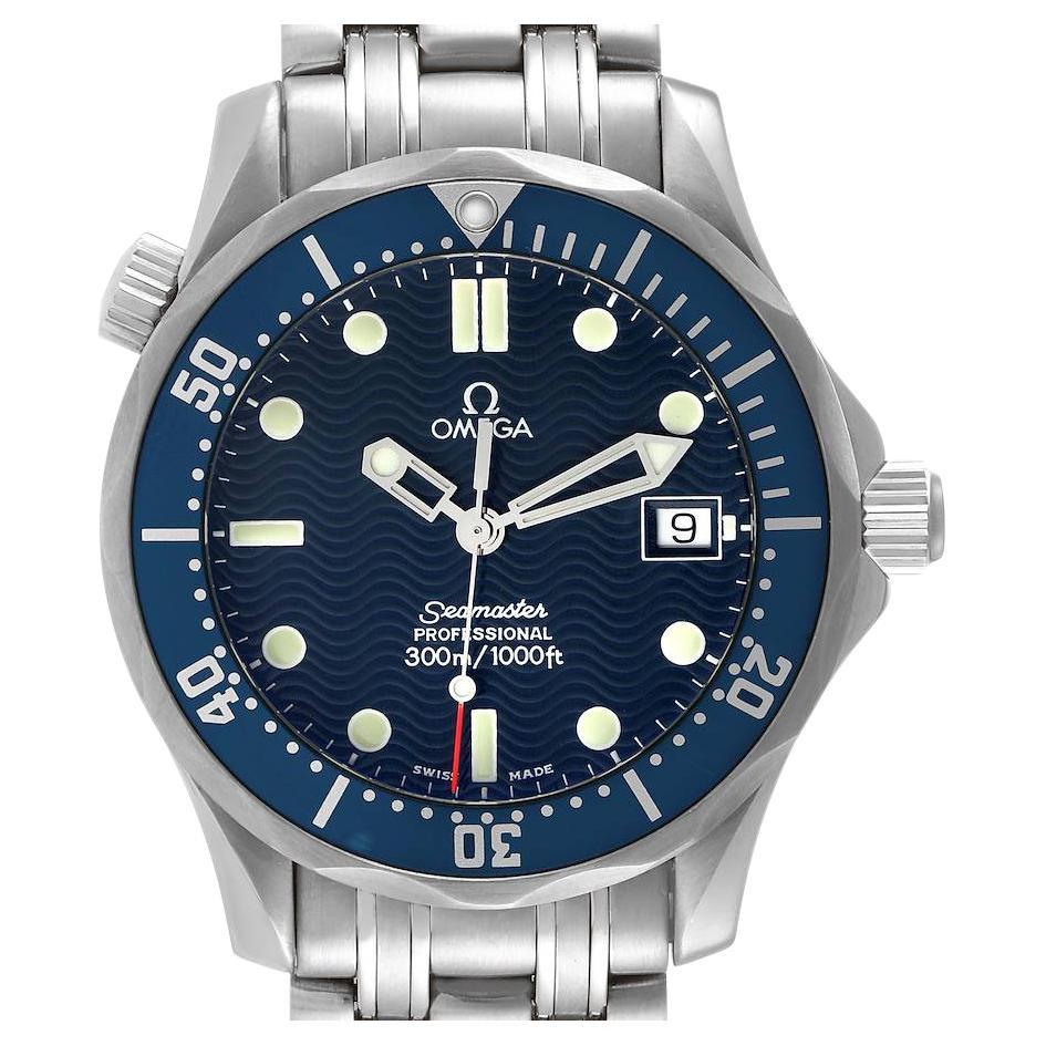 Omega Seamaster 40 Years James Bond Blue Dial Watch 2537.80.00 For Sale ...