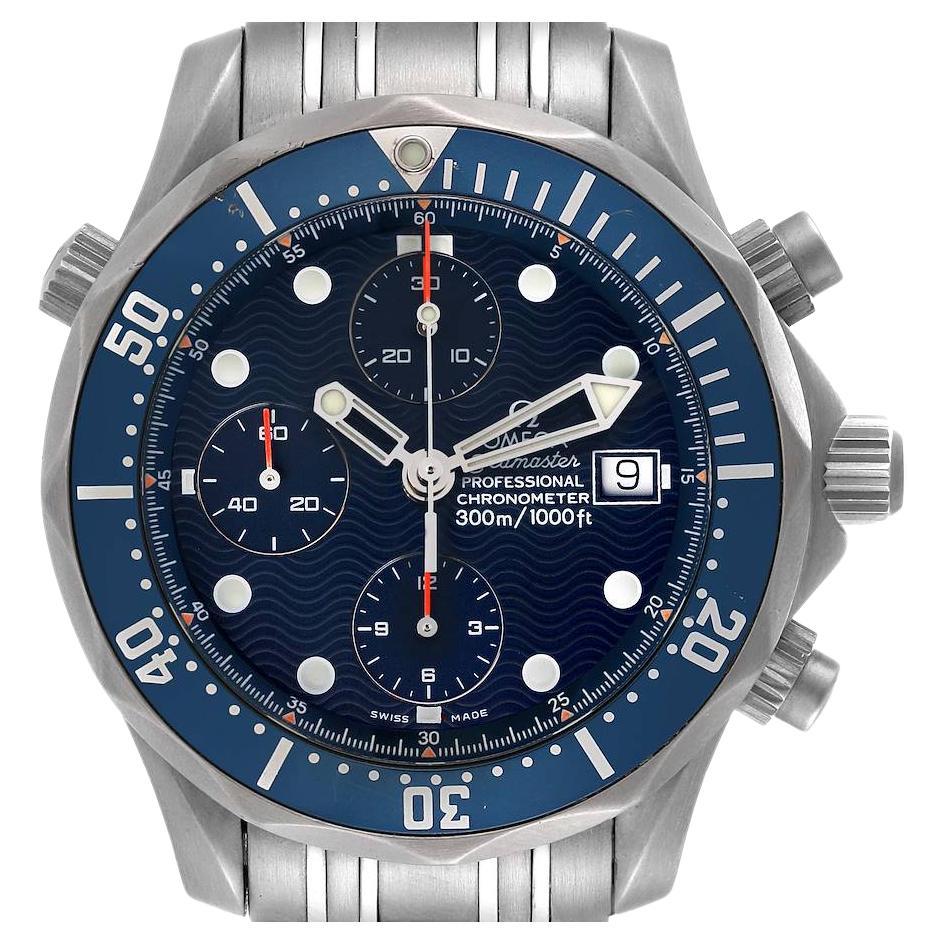 Omega Seamaster Bond Chrono Blue Wave Dial Men's Watch 2599.80.00 Card ...