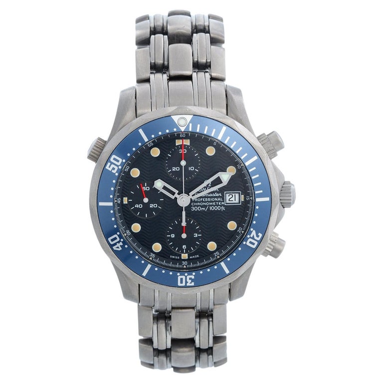 Omega Seamaster Chronograph Blue Dial Titanium Watch 2298.80.00 For ...