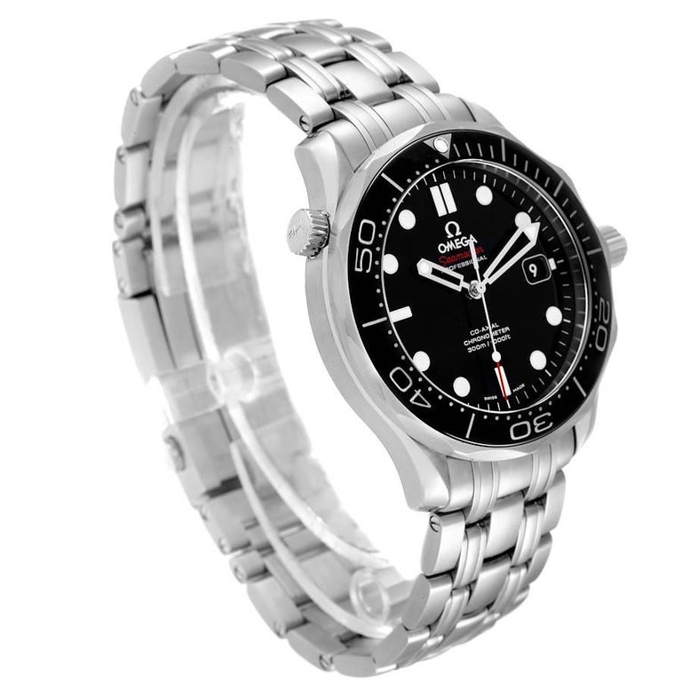 Omega Seamaster Co-Axial Black Dial Mens Watch 212.30.41.20.01.003 Box ...