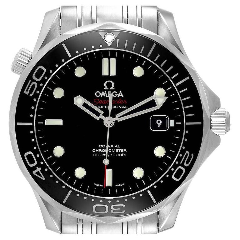 Omega Seamaster Co-Axial Black Dial Mens Watch 212.30.41.20.01.003 Box ...