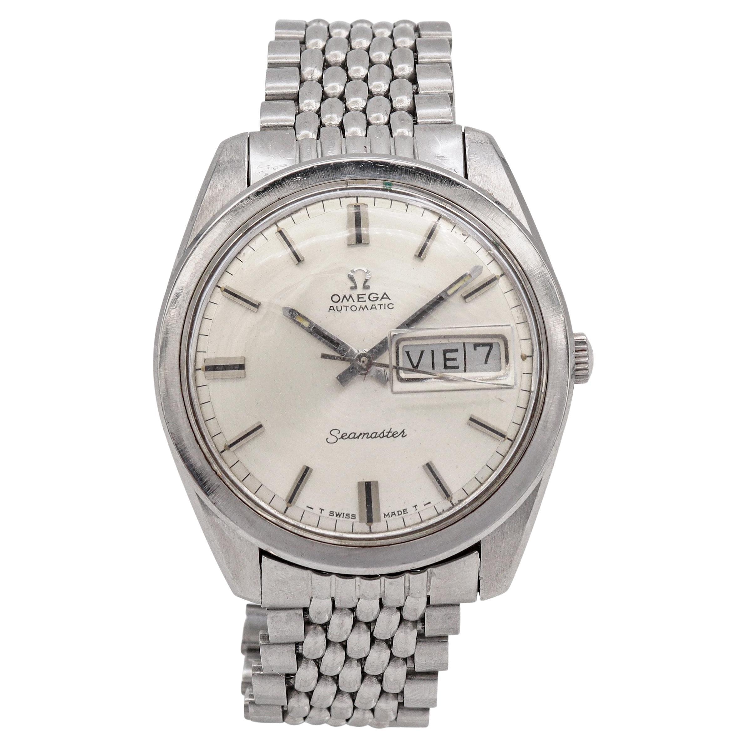 Omega 14k Yellow Gold Seamaster Automatic Men's Watch W/ Date and ...