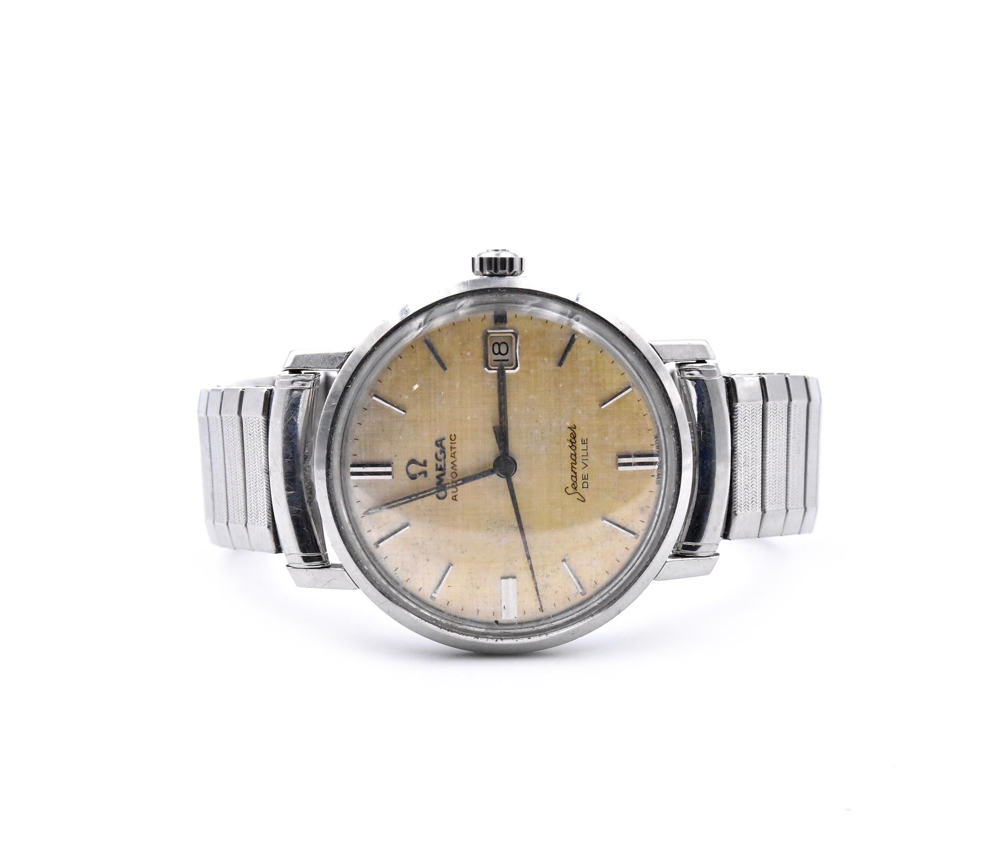 Omega Seamaster De Ville Stainless Steel Watch at 1stDibs