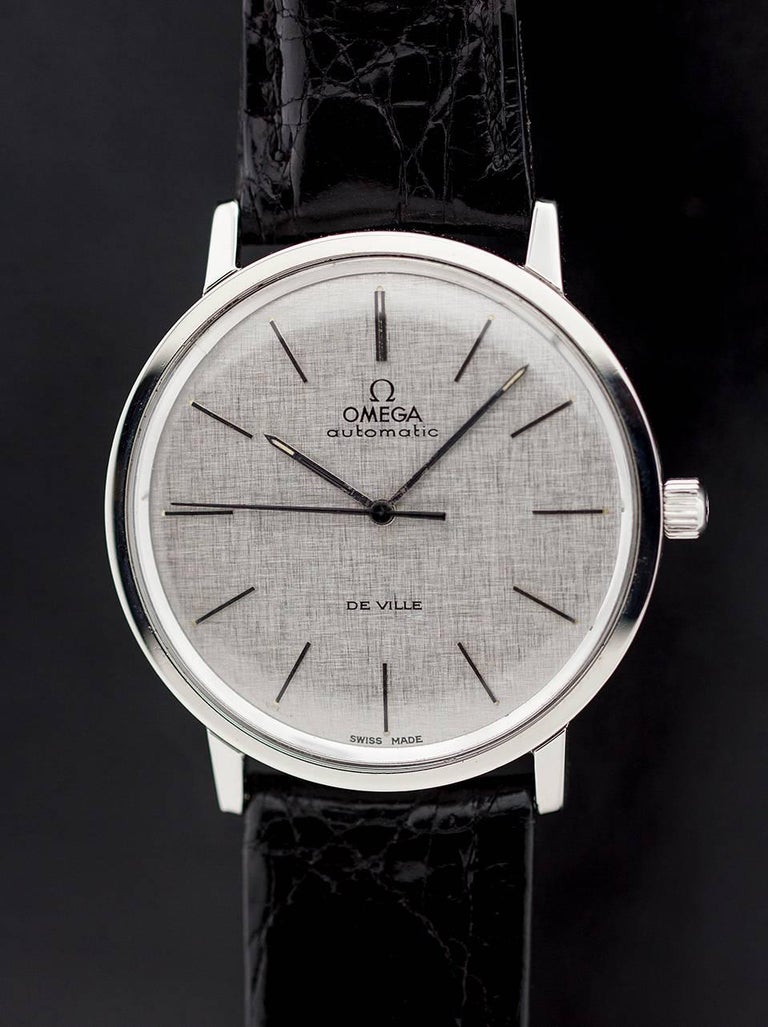 Omega Stainless Steel Deville Seamaster Self Winding Wristwatch, circa ...