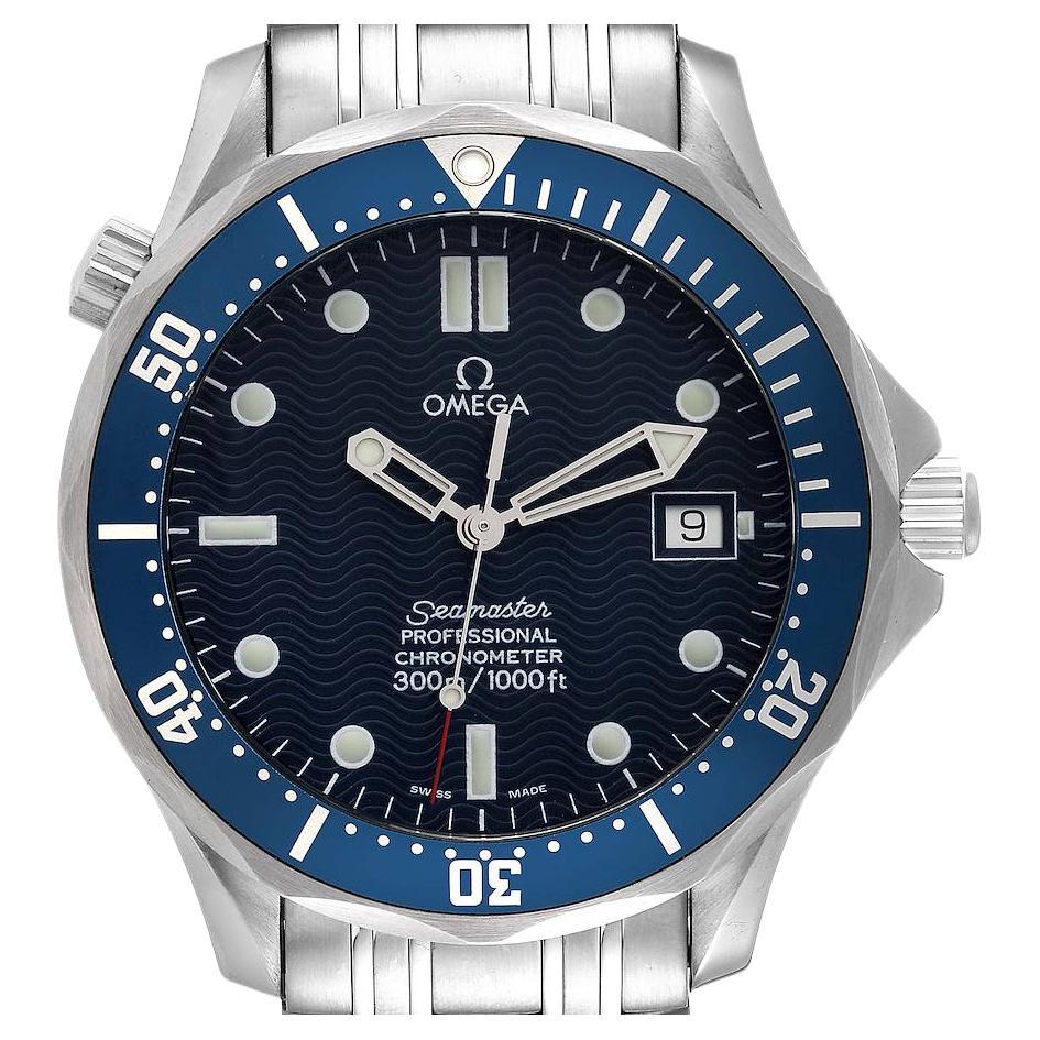 Omega Seamaster Steel Blue Wave Dial Automatic Midsize Watch 2551.80.00 ...